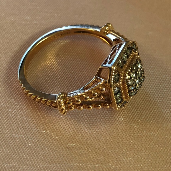 Savvy Cie | Jewelry | Savvy Cie Rose Champagne Pave Diamond Rings ...